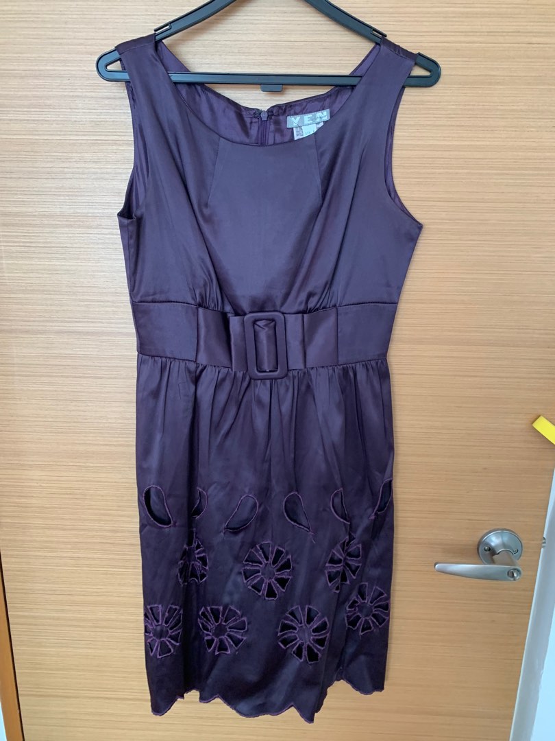 Arthur Yen Designer Purple Dress, Women's Fashion, Dresses & Sets ...