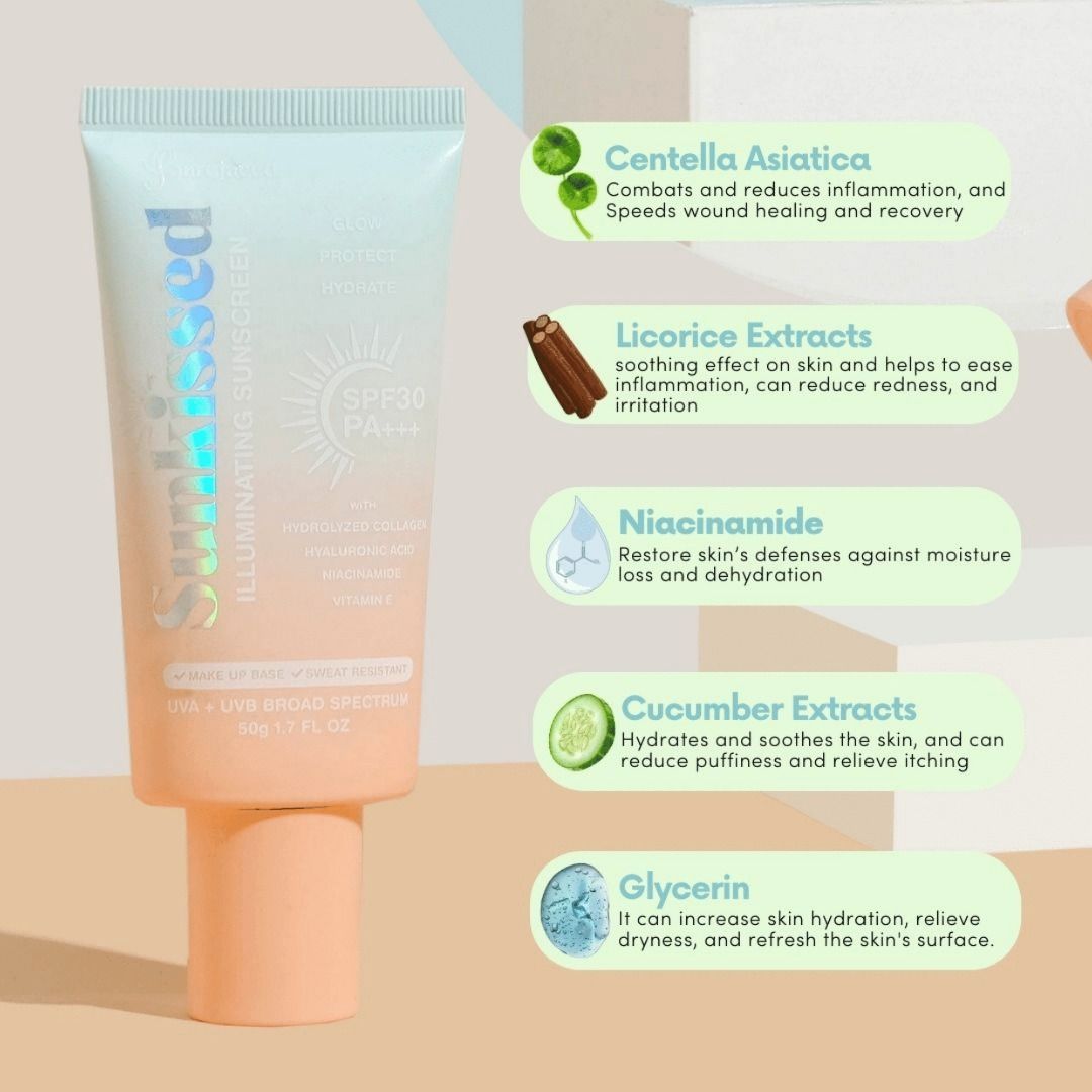 Authentic Barefaced Sunkissed Illuminating Sunscreen 50 grams, Beauty ...