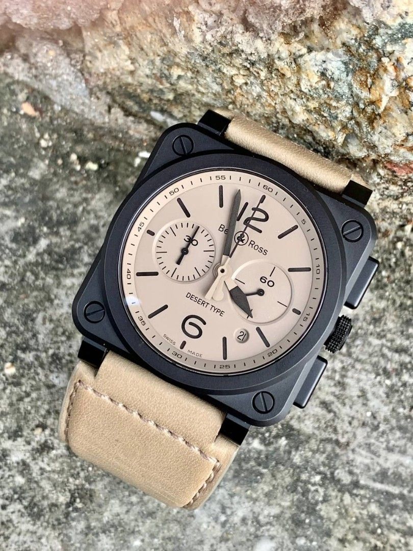 Bell & Ross BR03-94 Chronograph Desert Type, Luxury, Watches on Carousell