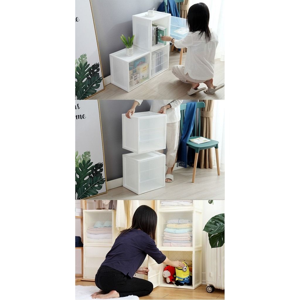 Big Capacity Storage Box Organizer Storage Box Stackable Securely Stack ...