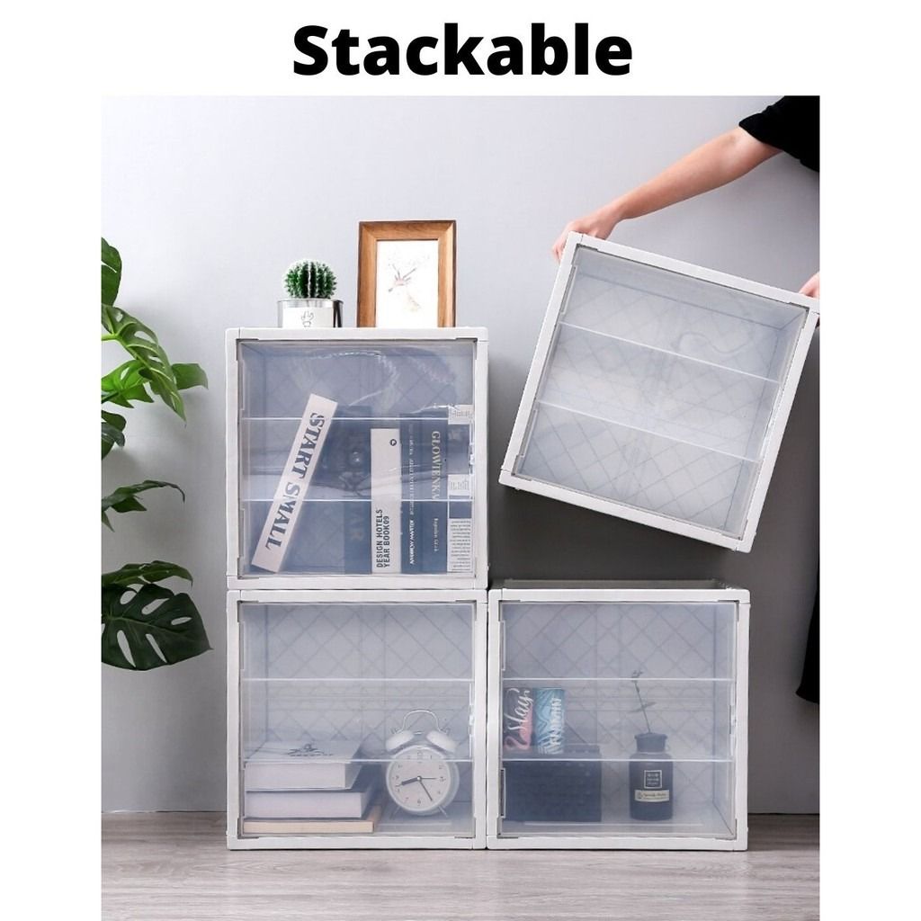 Big Capacity Storage Box Organizer Storage Box Stackable Securely Stack ...