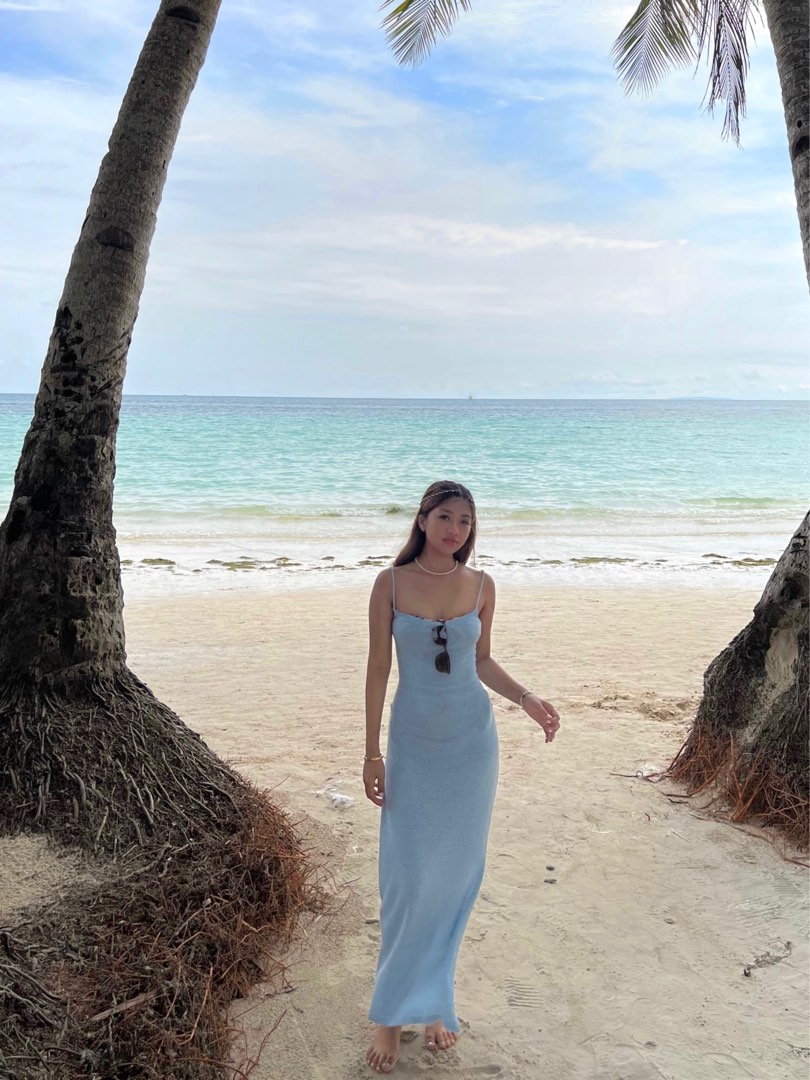 Blue beach maxi dress, Women's Fashion, Dresses & Sets, Dresses on ...