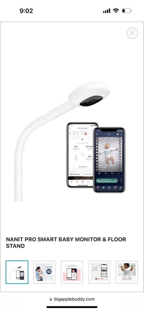 BNIB Nanit Pro Smart Baby Monitor & Floor Stand, Babies & Kids, Baby ...