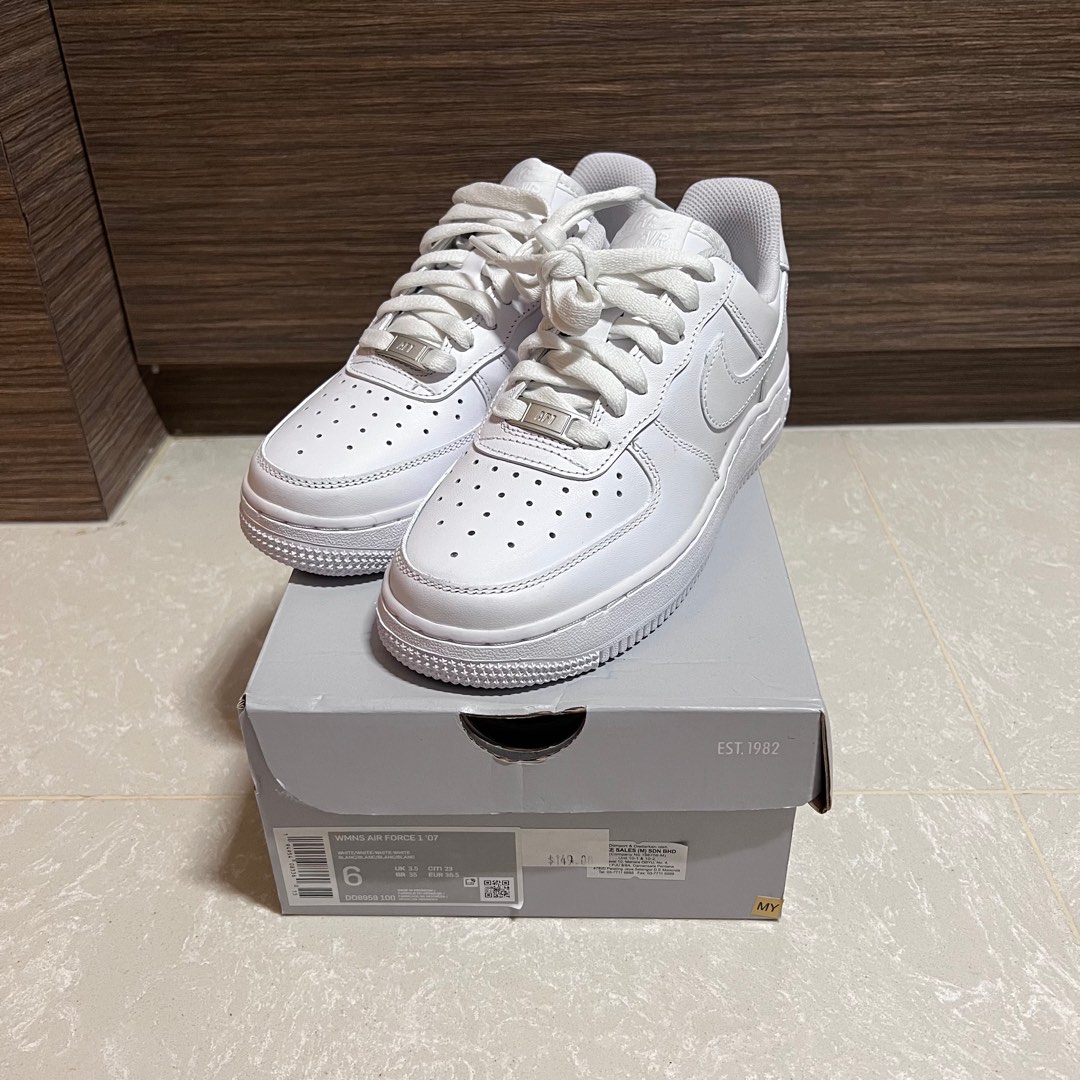 BNIB WMNS Nike Air Force 1 Triple White, Women's Fashion, Footwear ...