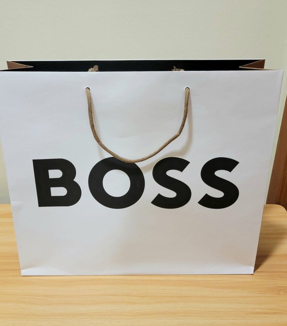 Boss paper bag, Luxury, Bags & Wallets on Carousell