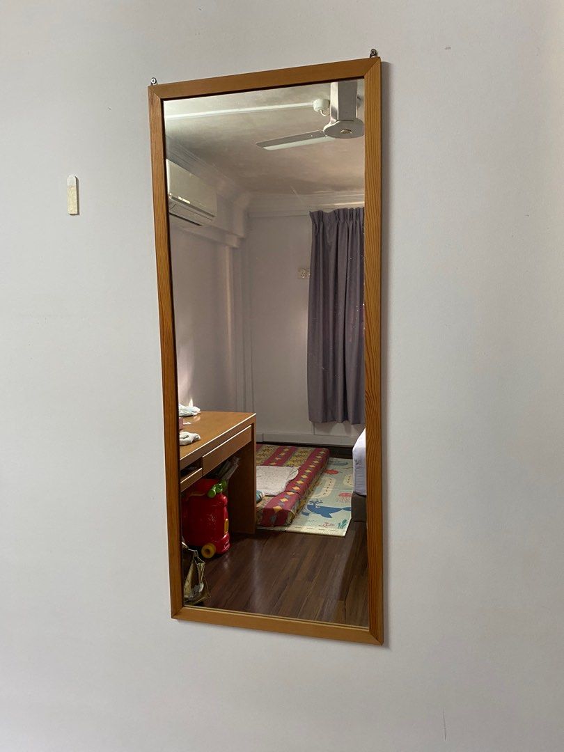 Brown wooden frame mirror / wall mirror, Furniture & Home Living, Home ...