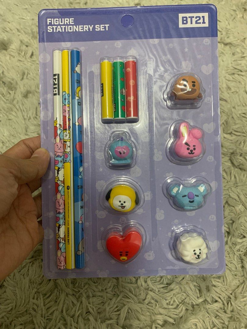 BT21 Figure Stationery Set, Hobbies & Toys, Memorabilia & Collectibles ...