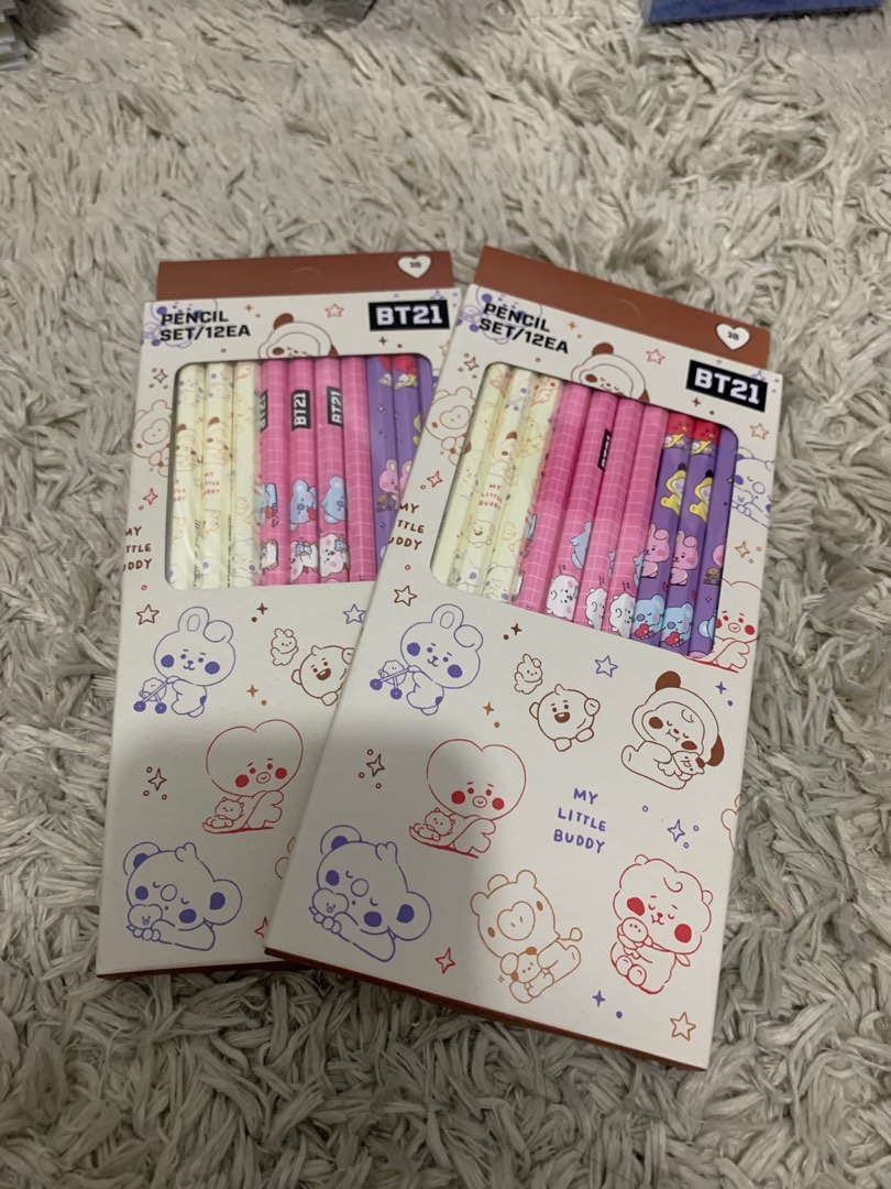 BT21 Pencil (12pcs/set), Hobbies & Toys, Memorabilia & Collectibles, K ...