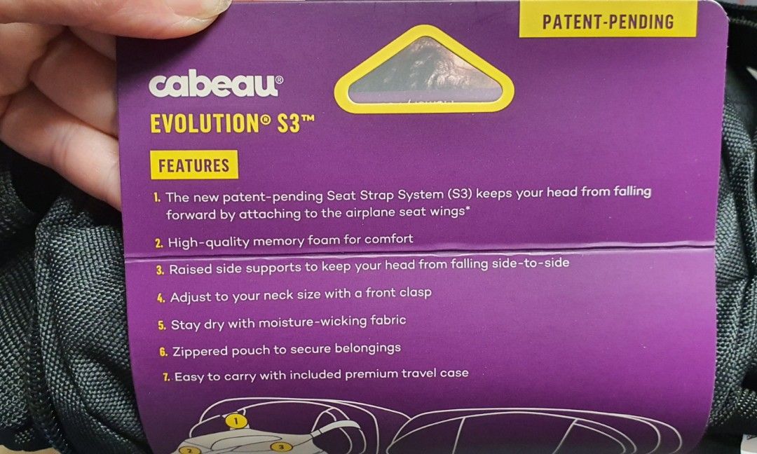 Cabeau Evolution S3 Memory Foam Travel Neck Pillow, Hobbies & Toys ...