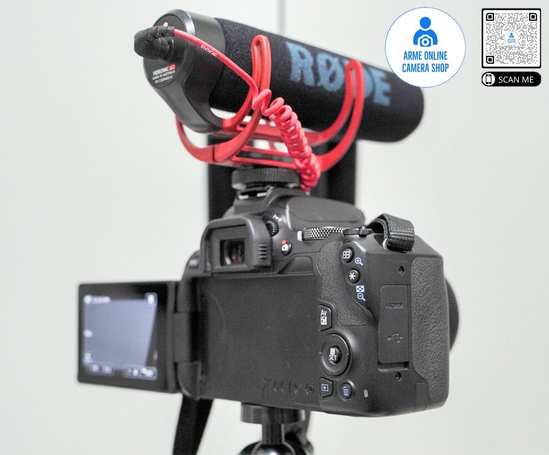 Canon 200D Mark II 4K UHD DSLR Camera Complete Vlogging Package + RODE ...