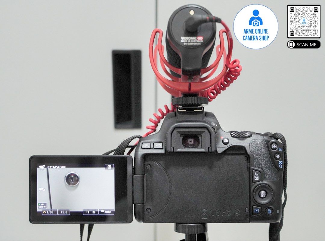 Canon 200D Mark II 4K UHD DSLR Camera Complete Vlogging Package + RODE ...