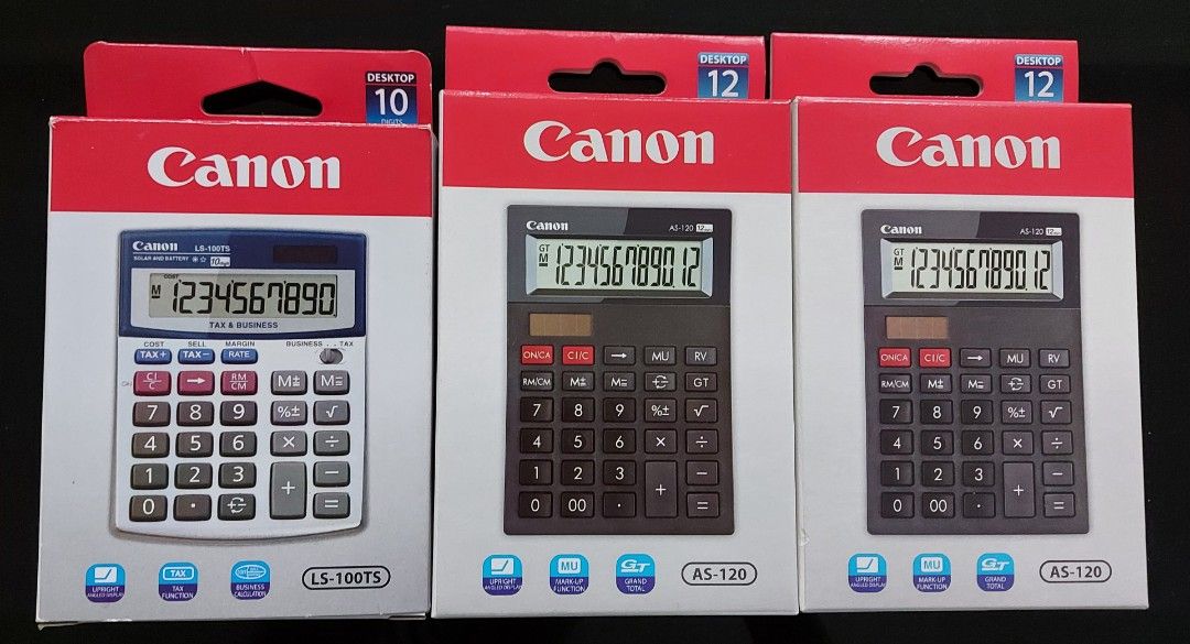 Canon Calculator 10 and 12 digits Official Malaysia import set, Hobbies ...