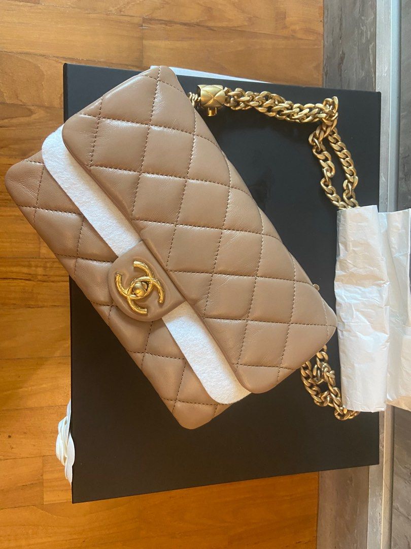 Chanel 22k adjustable caramel small flap, Luxury, Bags & Wallets on ...