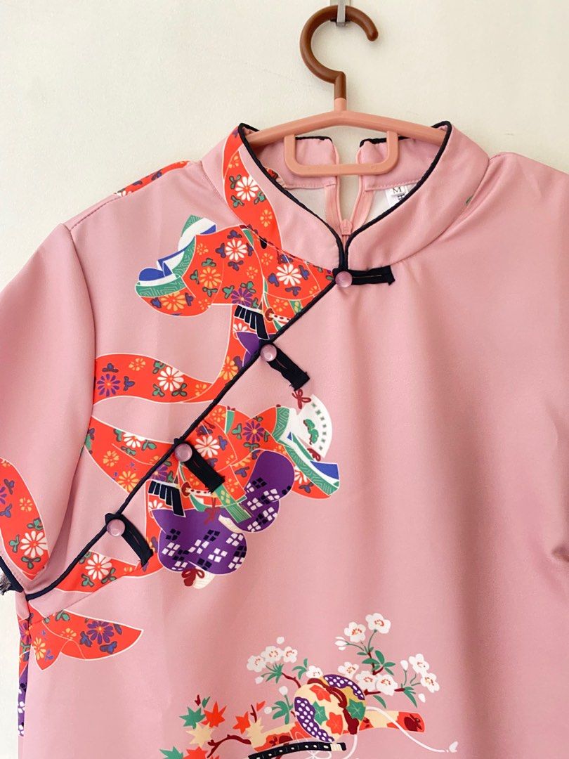 Cny modern cheongsam with Japanese prints, Women's Fashion, Dresses ...