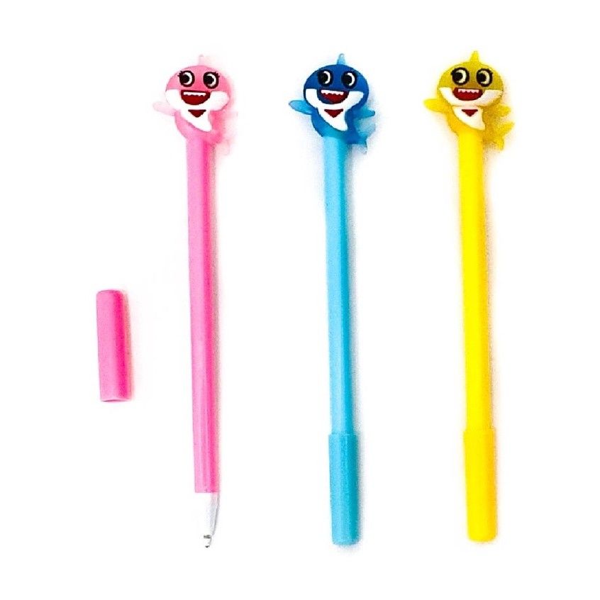 Cute pen rubber duck mermaid baby shark Smiley emoji pen rubber pen ...