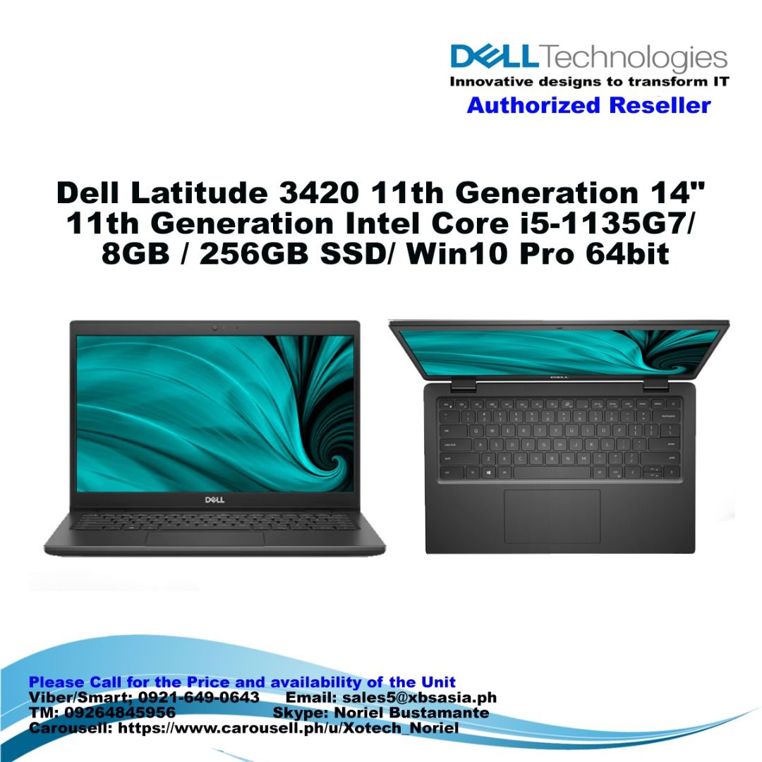 Dell Latitude 3420 11th Generation 14" 11th Generation Intel Core i5-1135G7, Computers & Tech ...