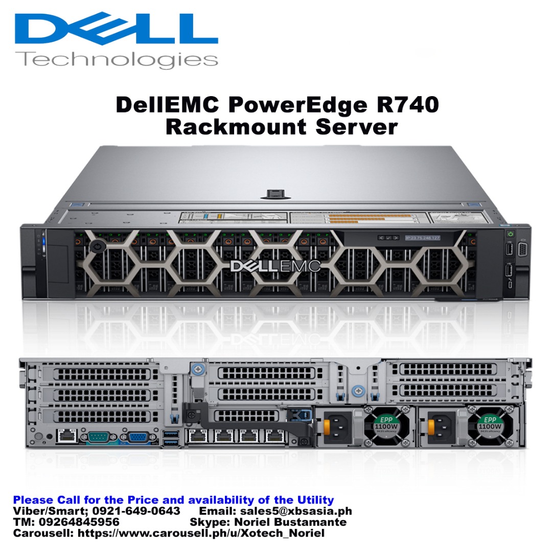 DellEMC PowerEdge R740 Intel Xeon Silver 4210R 2.4G, 10C/20T 16GB/600GB ...