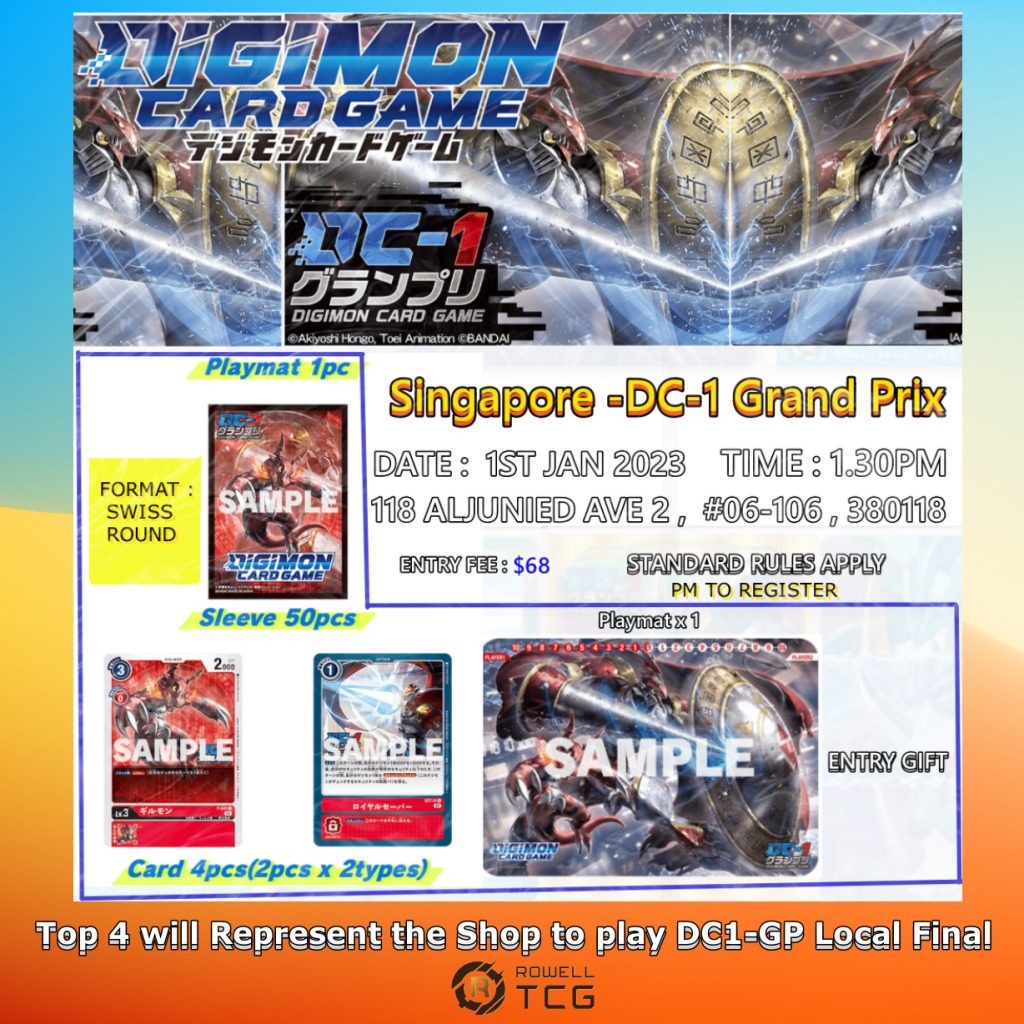 DIGIMON DC1-GP TOURNAMENT 1/1/2023, Hobbies & Toys, Toys & Games on ...