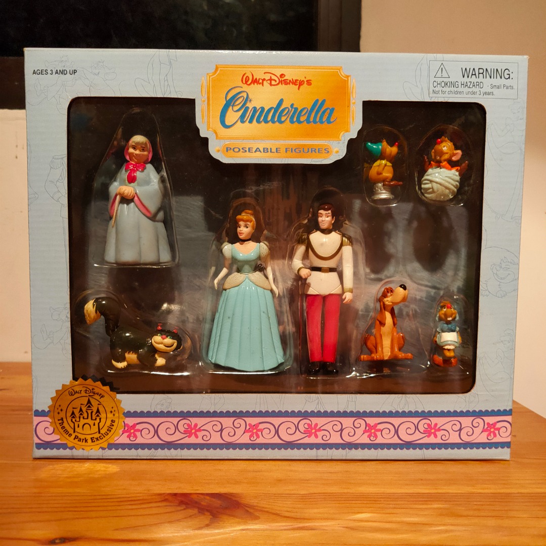 Disney Theme Park Exclusive Cinderella Posable Figures PVC 8 piece set ...