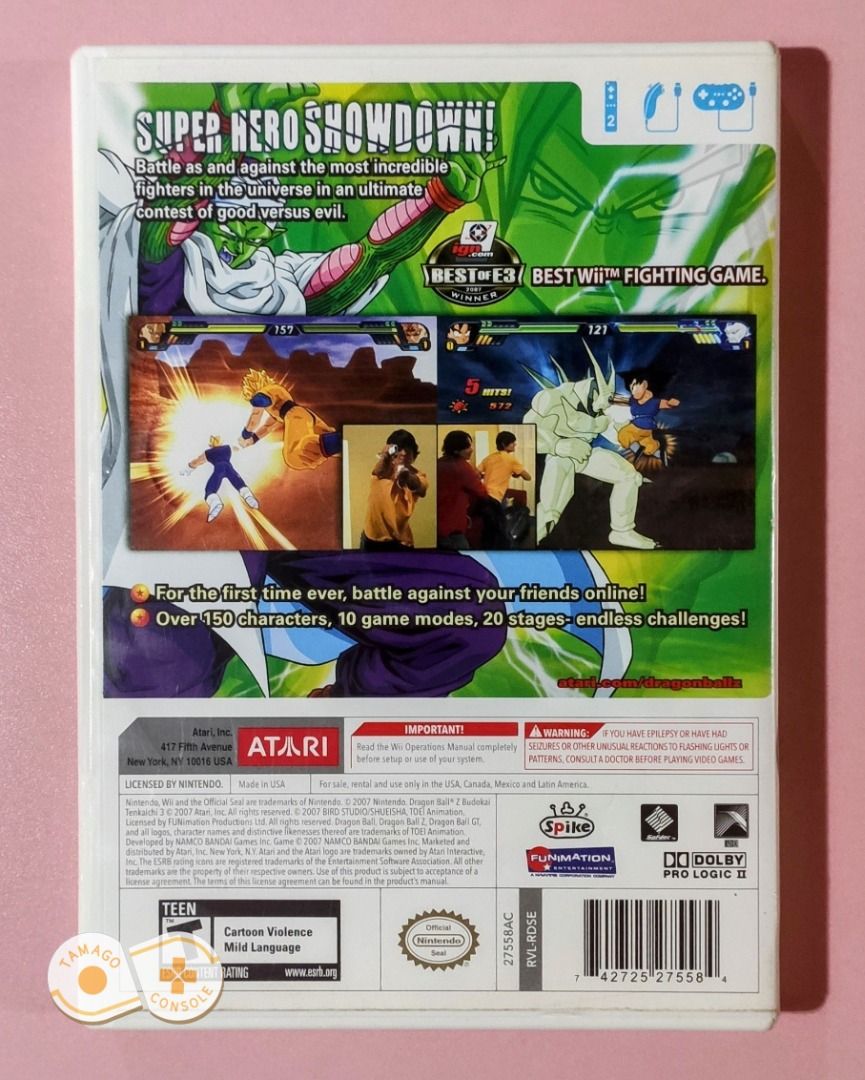 Dragon Ball Z Budokai Tenkaichi 3 - [Wii Game] [NTSC / ENGLISH Language ...