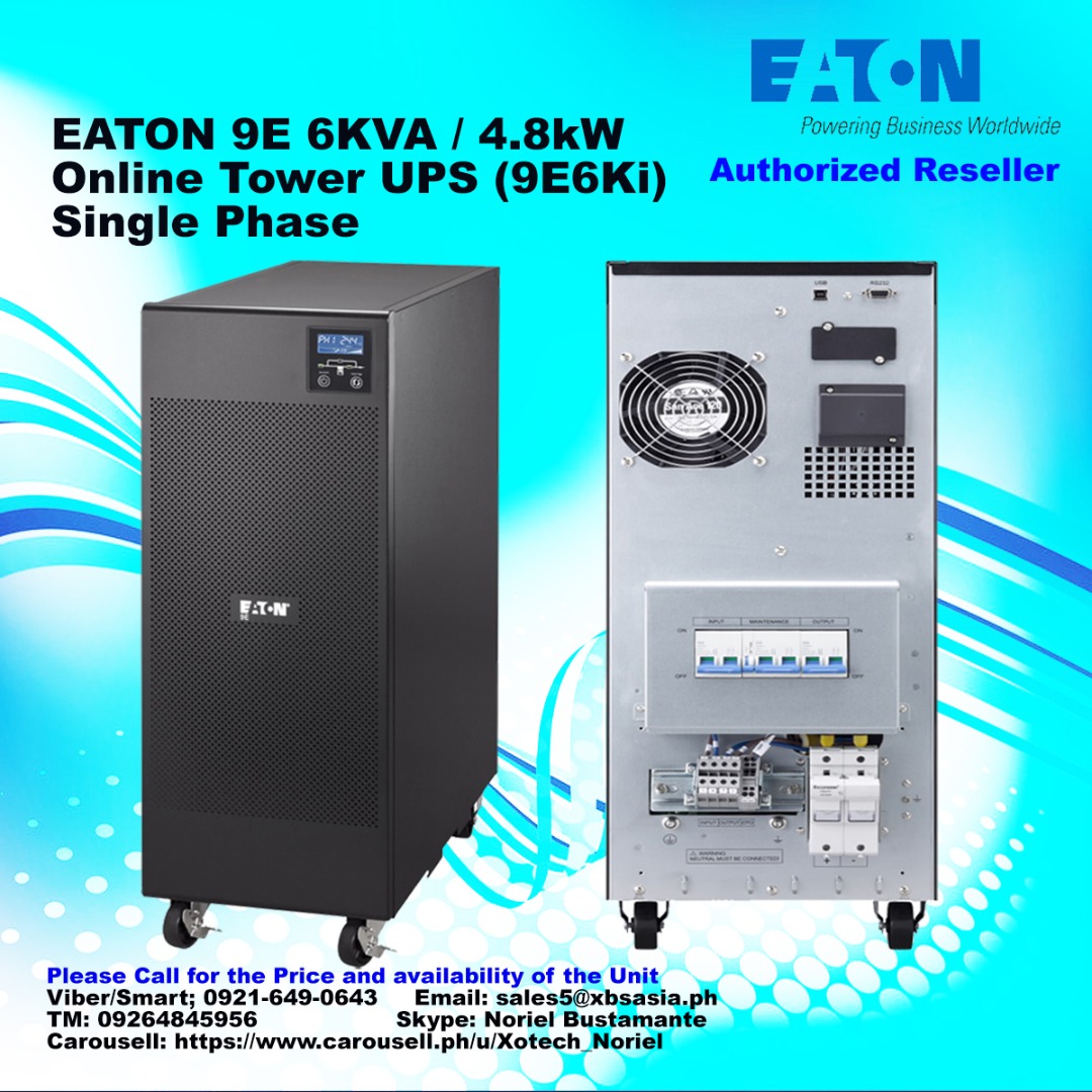 Eaton 9E 6Ki 6000VA/4800W (ONLINE UPS) - Tower UPS, Computers & Tech, Office & Business ...