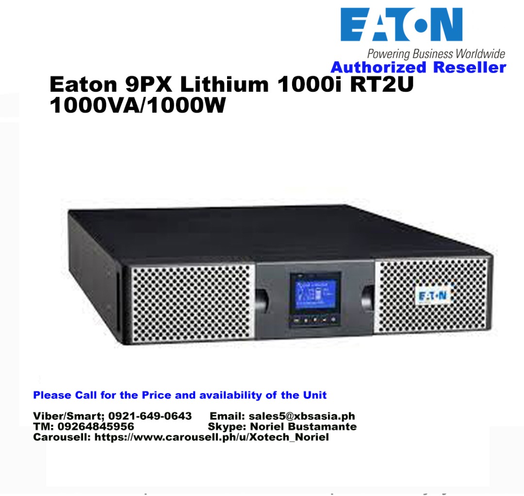 Eaton 9PX Lithium 1000i RT2U 1000VA/1000W, Computers & Tech, Office ...