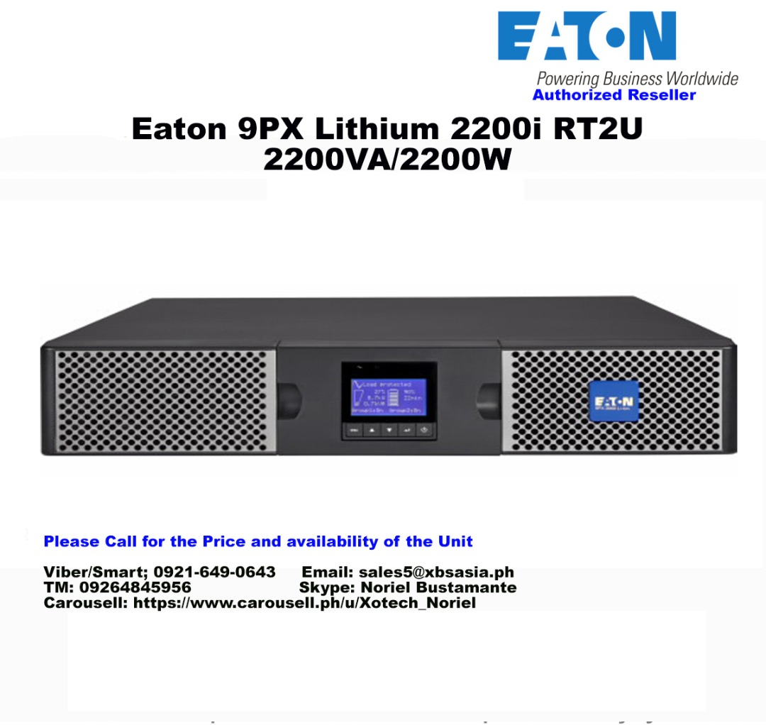 Eaton 9PX Lithium 2200i RT2U 2200VA/2200W, Computers & Tech, Office ...