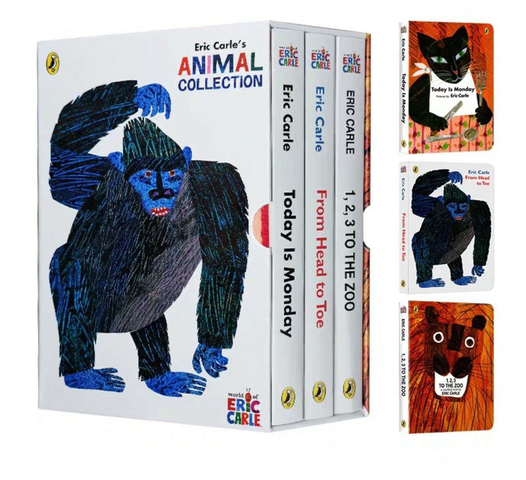 Eric carle 1,2,3 to the Zoo、Today is Monday、From Head to Toe, 興趣及遊戲, 書本 ...