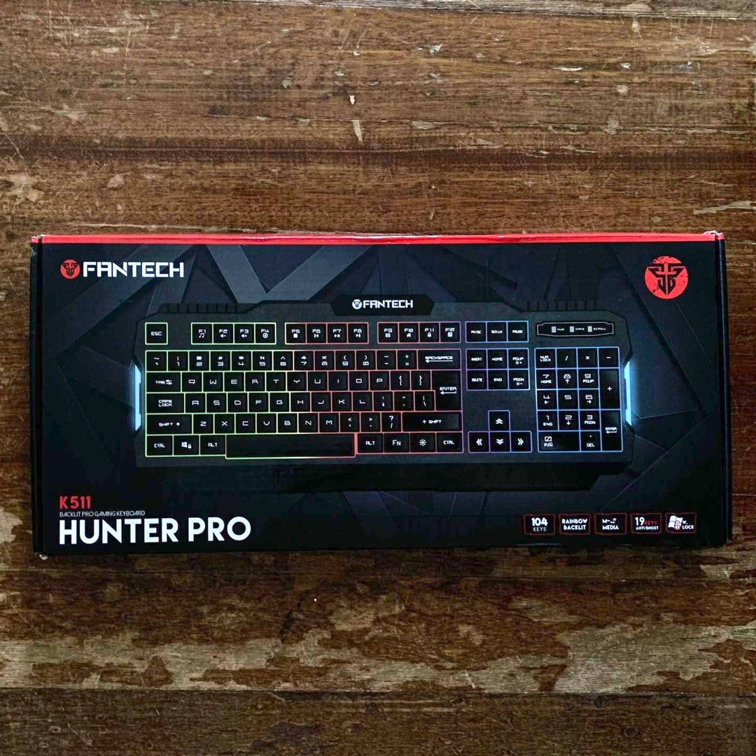 Fantech Rainbow Backlit Pro Gaming Keyboard - K511 Hunter Pro ...