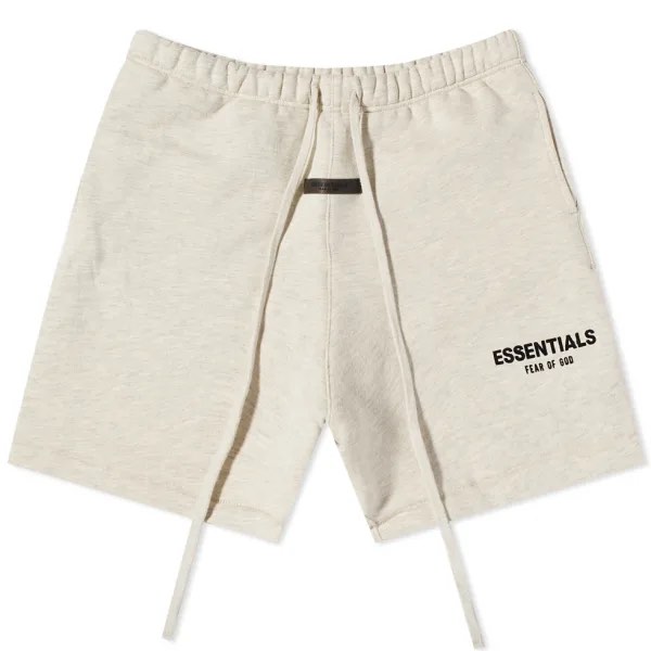 Fear of god essentials shorts (light oatmeal), Men's Fashion, Bottoms ...