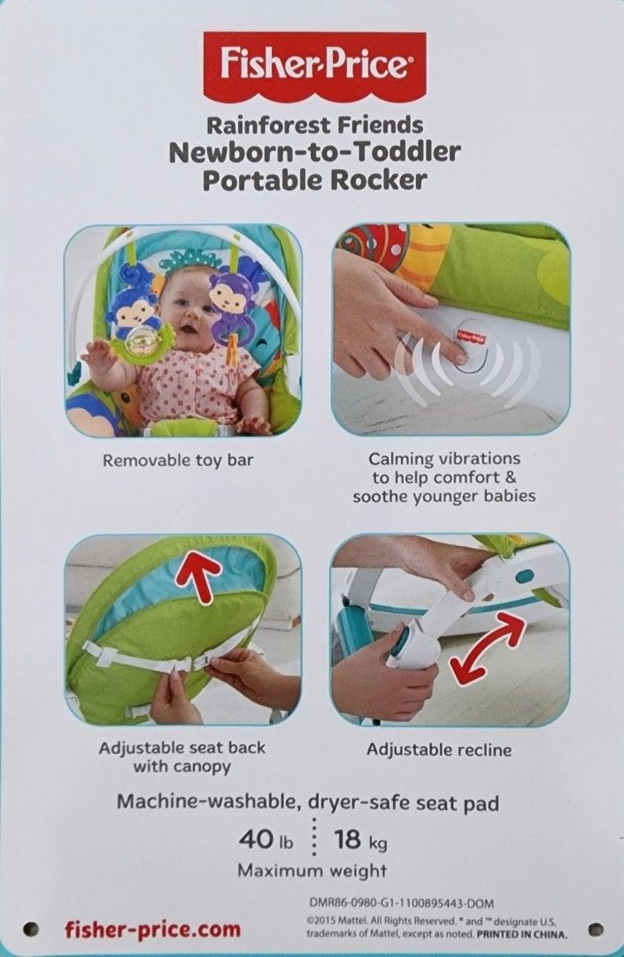 Fisher Price portable rocker, Babies & Kids, Baby Nursery & Kids ...
