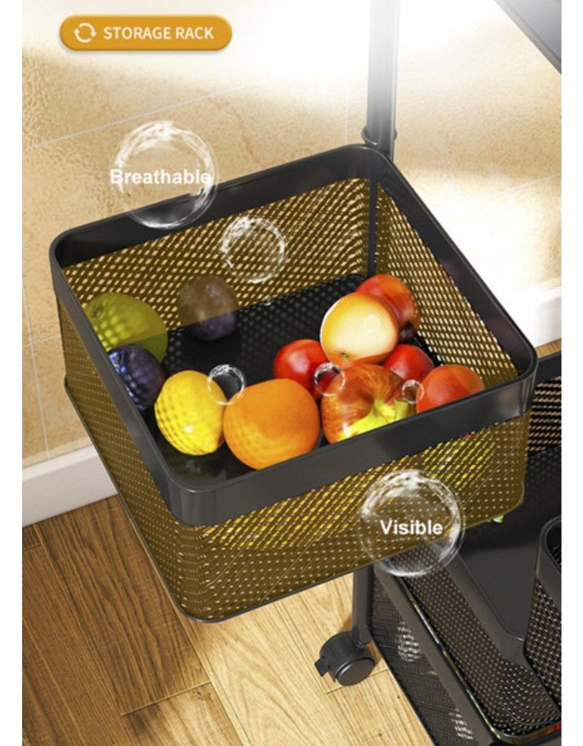 Folding Rack / Storage Rack / Kitchen Rack / Foldable Rack with Wheel ...