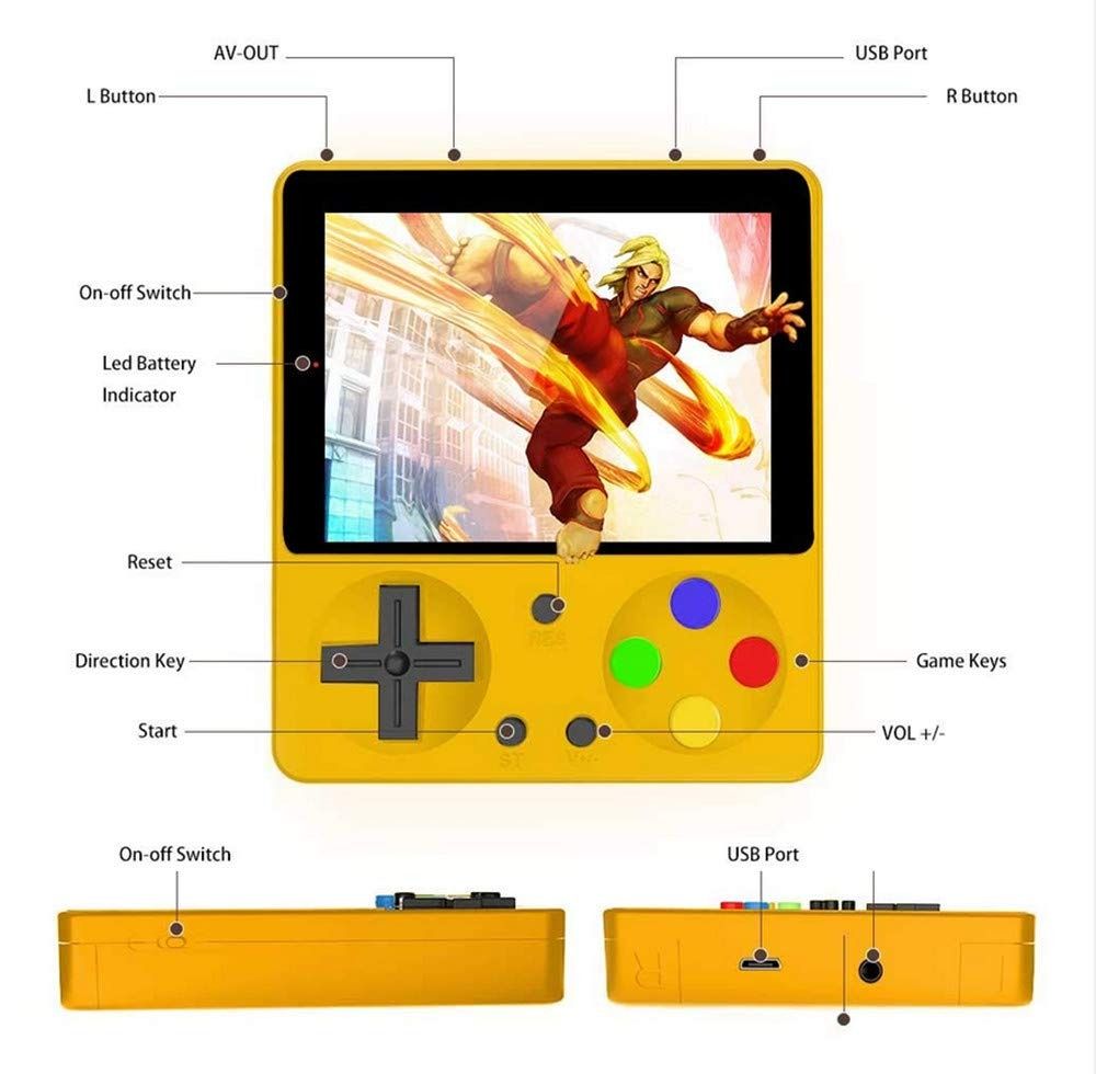 Game Console, Built-in 333 Classic Games, 3.0-inch HD LCD Screen ...