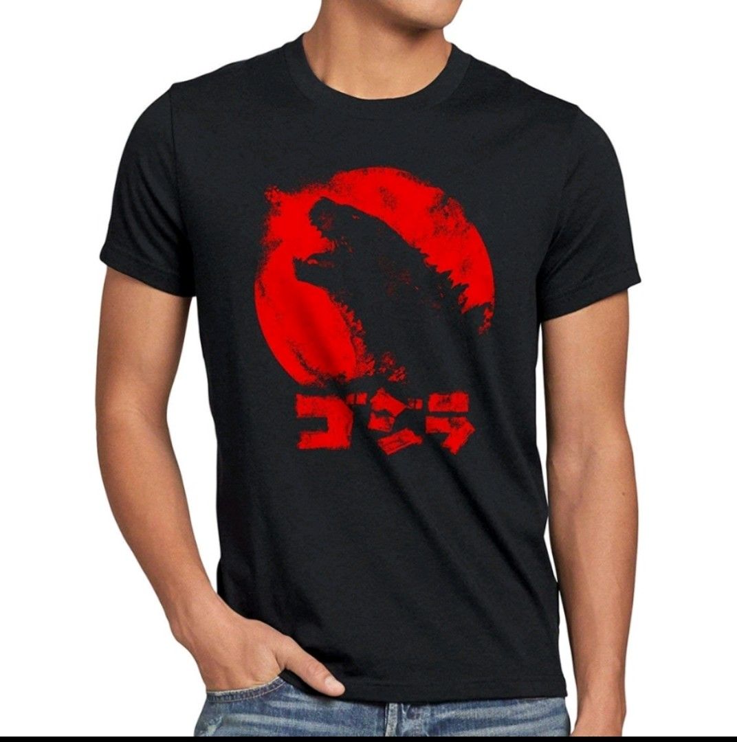 Godzilla Kanji Tokyo Men's T shirt, Men's Fashion, Tops & Sets, Tshirts ...