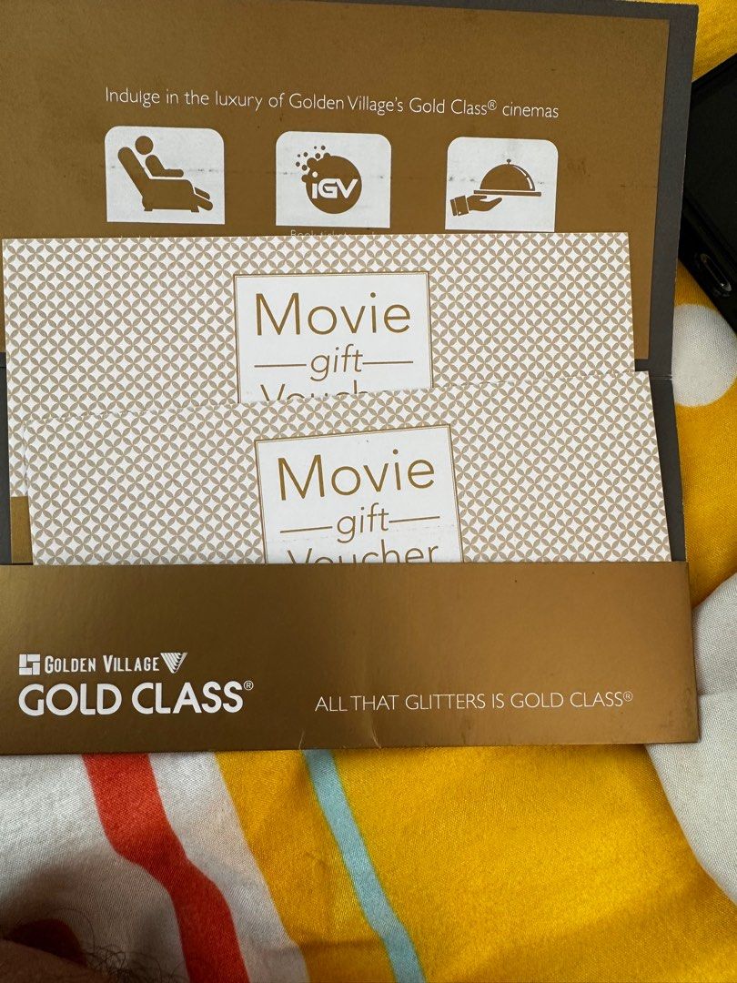 Gold class voucher, Tickets & Vouchers, Vouchers on Carousell