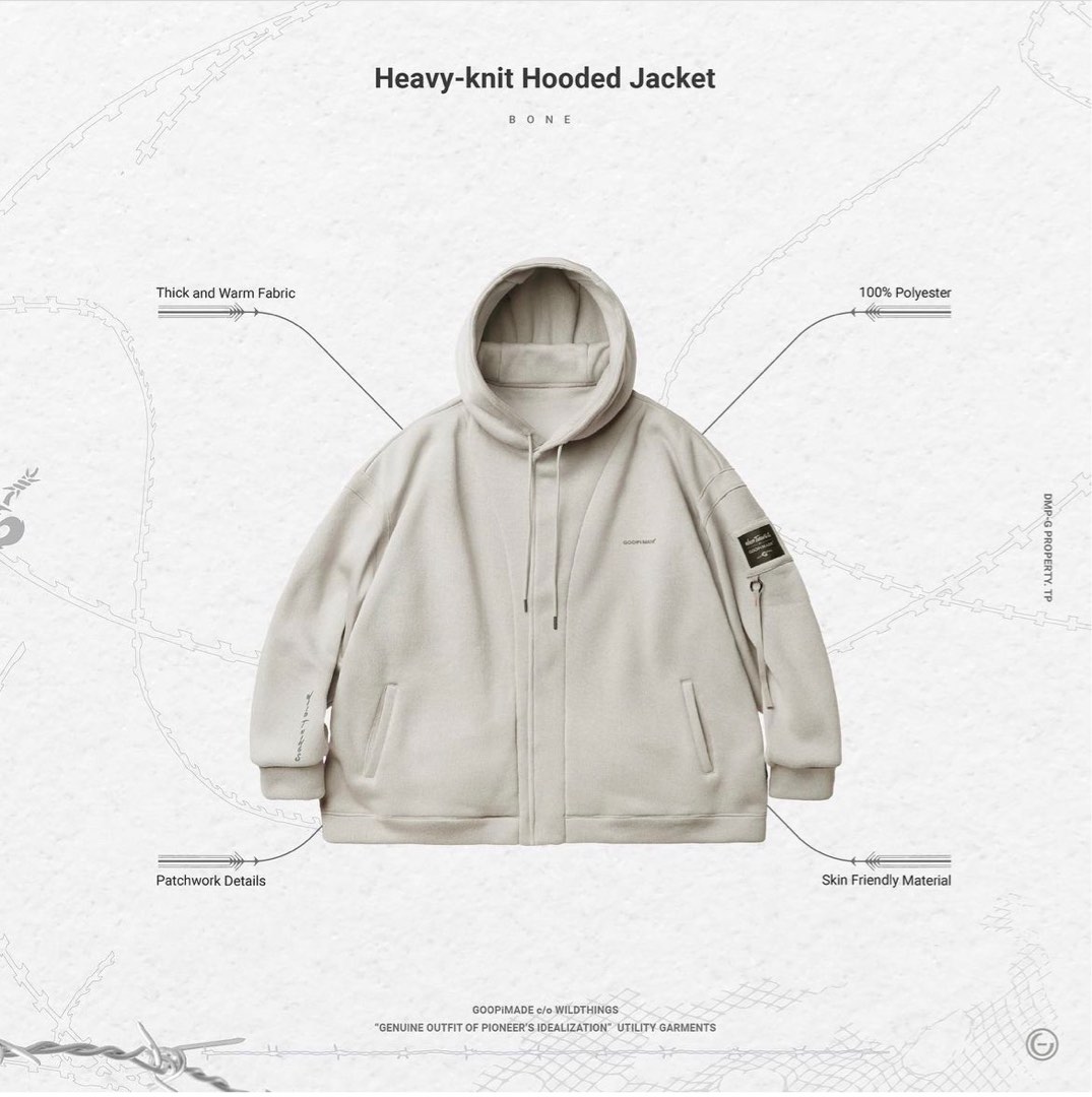 Size 3 Goopi made X Wildthings hooded jacket, 男裝, 外套及戶外衣服 - Carousell