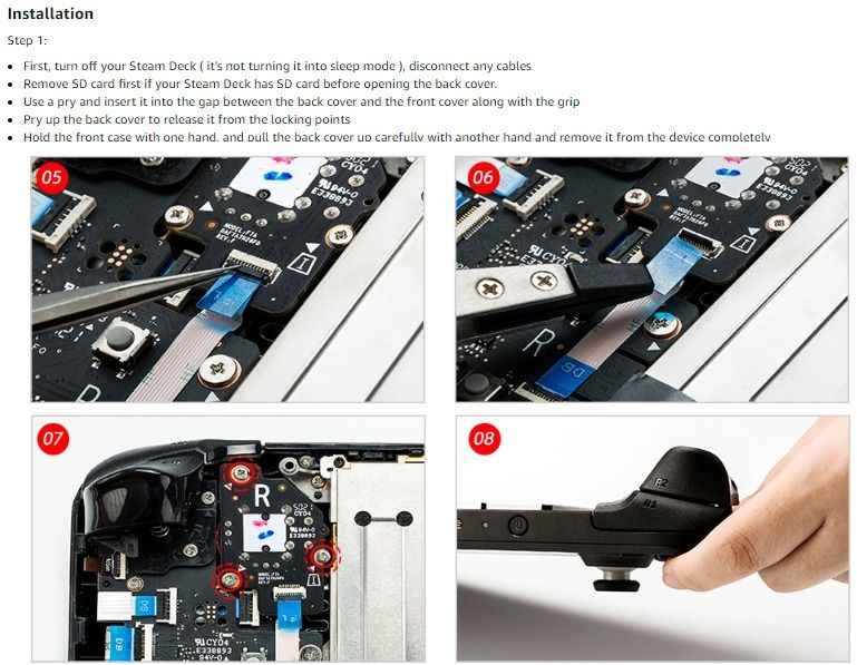 Gulikit SD02/SD05 Electromagnetic Module Joystick for Steam Deck (Type A and Type B), OLED No ...