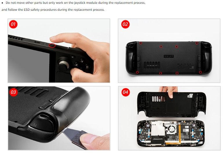 Gulikit SD02/SD05 Electromagnetic Module Joystick for Steam Deck (Type A and Type B), OLED No ...