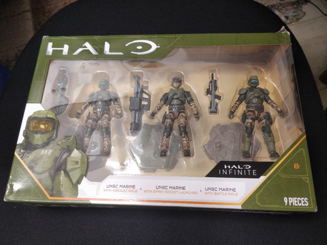 Halo 3-Figure Assortment Pack - UNSC Marines with Weapons - 4 inch ...
