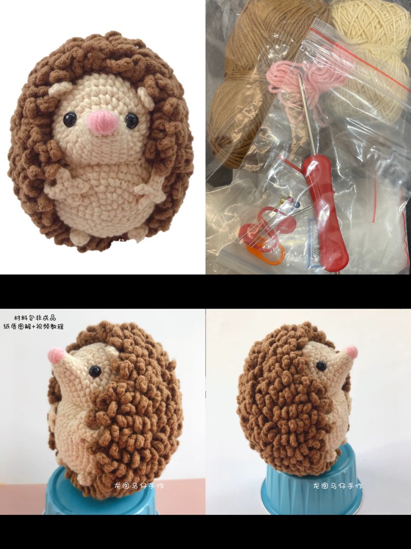 Hedgehog Crochet Kit, Hobbies & Toys, Stationery & Craft, Craft ...