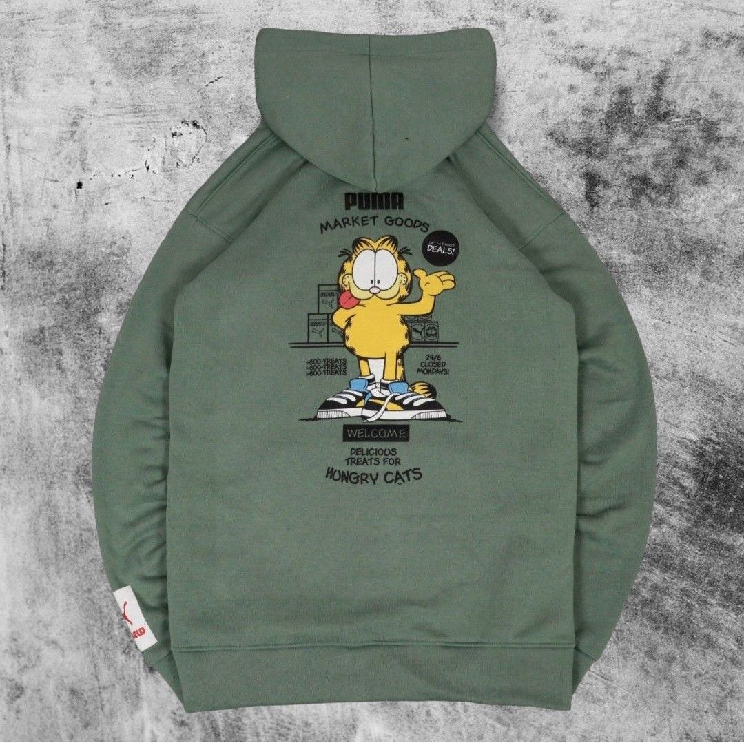Hoodie Puma X Garfield Hijau, Fesyen Pria, Pakaian , Baju Luaran di ...