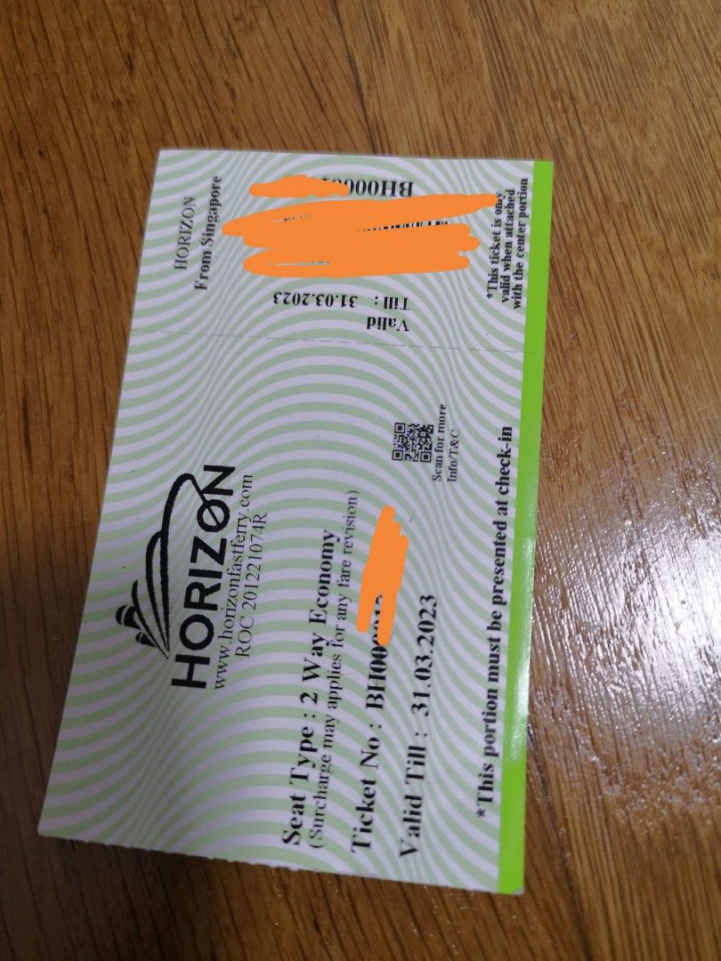 Horizon Fast Ferry ticket SG - Batam one way, Tickets & Vouchers ...