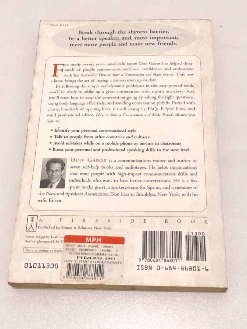 How To Start A Conversation And Make Friends By Don Gabor, Hobbies ...