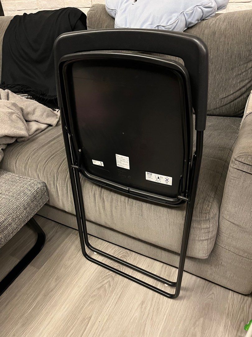 IKEA - NISSE Folding Chair (Black), Furniture & Home Living, Furniture ...