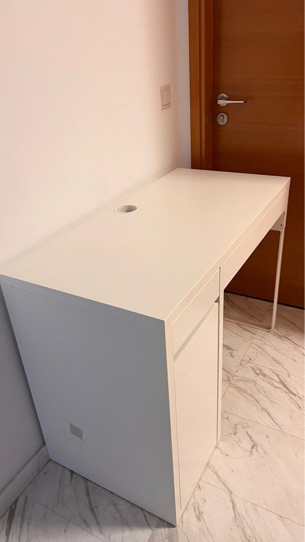 IKEA MICKE white study table 105cm by 50cm, Furniture & Home Living ...