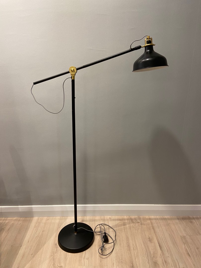 Ikea Ranarp Floor Reading Lamp Black, Furniture & Home Living, Lighting ...