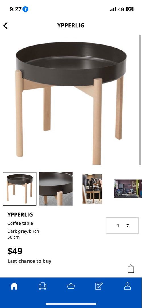 Ikea YPPERLIG Coffee Table, Furniture & Home Living, Furniture, Tables ...