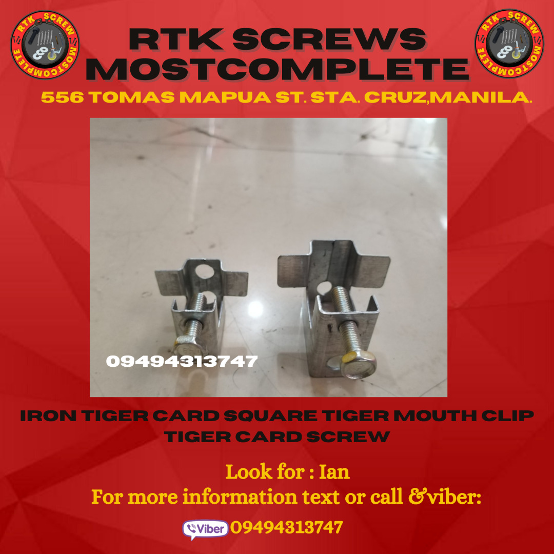 Iron Tiger Card Square Tiger Mouth Clip Tiger Card Screw Capacity 20 ...
