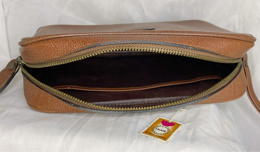 Japan Surplus Genuine Leather Hickok Pouch for Men Color Tan, Men's ...