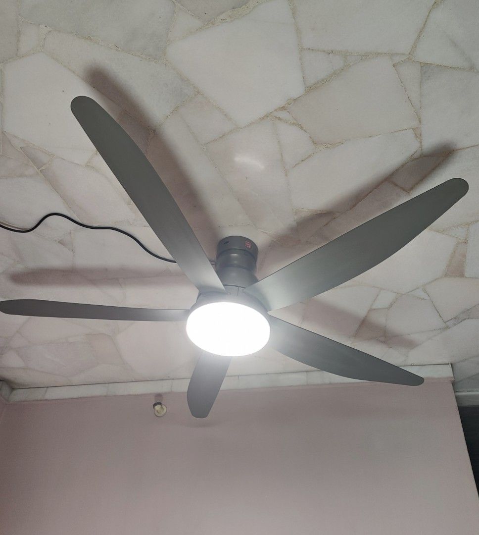 KDK DC Ceiling Fan with LED light, Furniture & Home Living, Lighting ...